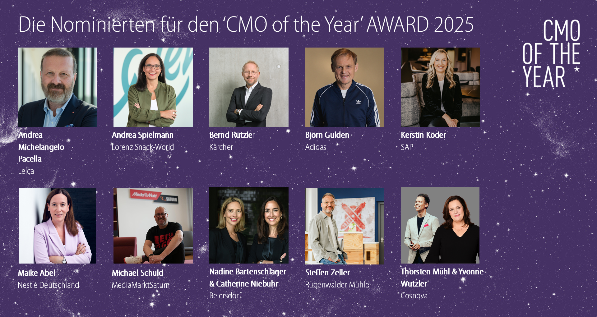 Serviceplan Group | „CMO of the Year” Award 2025: Das sind die Top 10